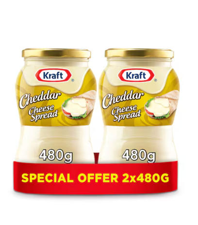 Kraft Cheddar Cheese Spread 480g Pack of 2