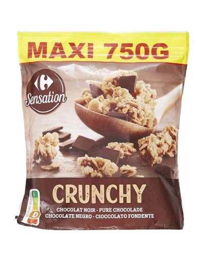 Carrefour Sensation Crunchy Dark Chocolate Muesli 750g