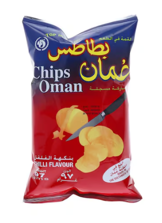 Chips Oman Chilli Flavour Potato Chips 97g