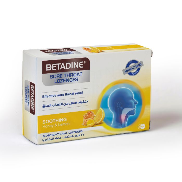 Betadine Sore Throat Honey & Lemon Lozenges 24s