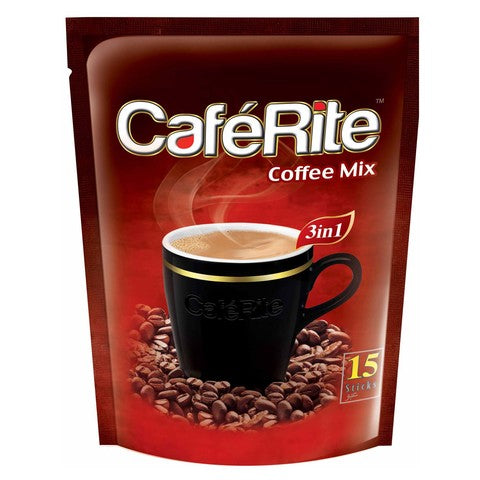 CaféRite 3 in 1 Coffee Mix 15 Sticks in Instant Coffee & Sachets - Dubai Grocers
