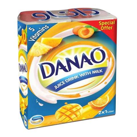 Danao Juice Drink with Milk 5 Vitamins 1L x 2 packs in Juices - Dubai ...